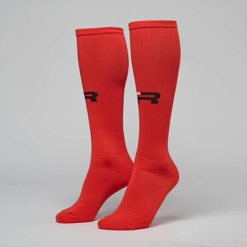 Competition Deadlift Socks (Red). Shin Protection & Compression for ...