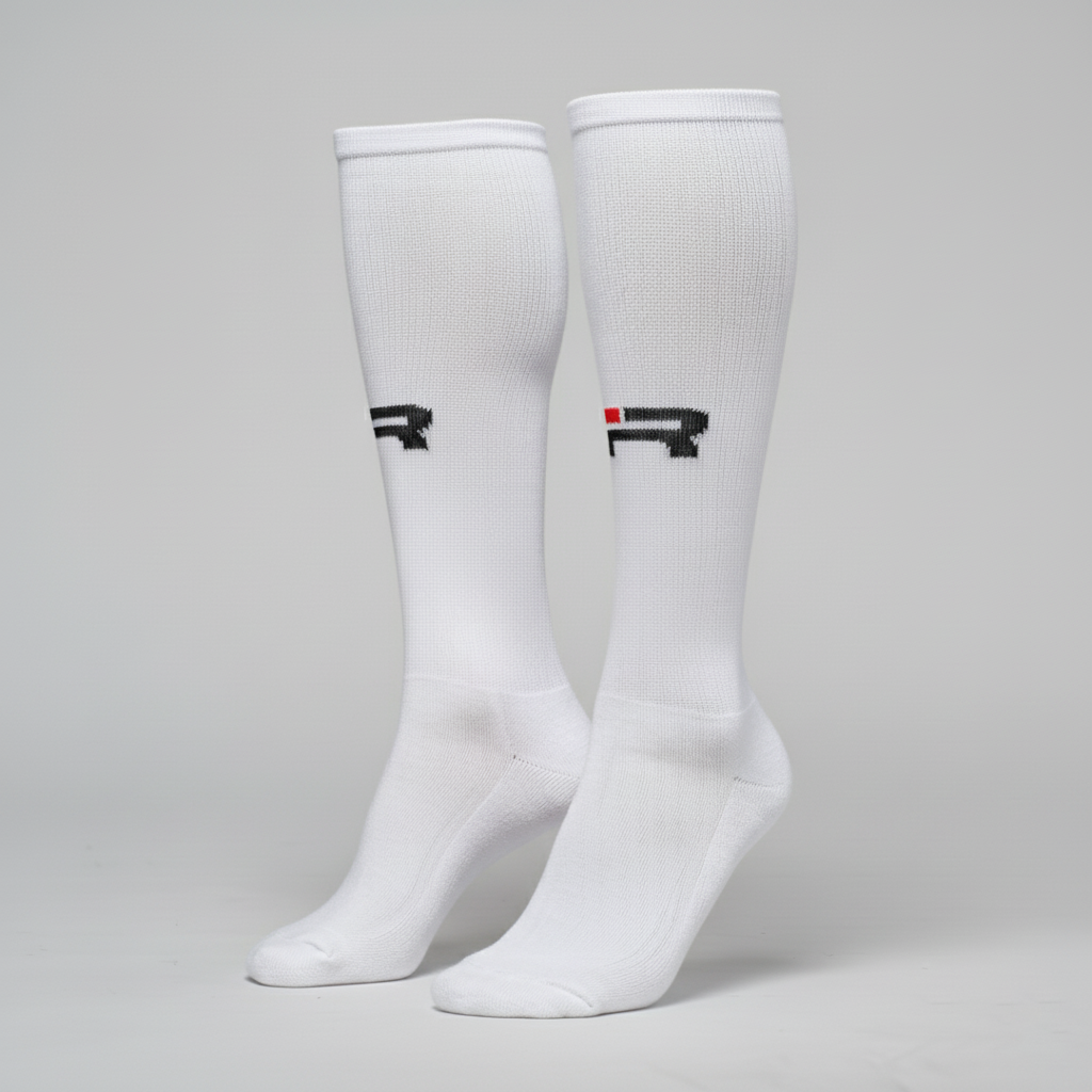 Competition Deadlift Socks (White). Shin Protection & Compression for ...